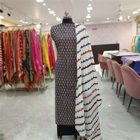 set 11 10th aug beautiful black ethenic printed kurta ajrakh