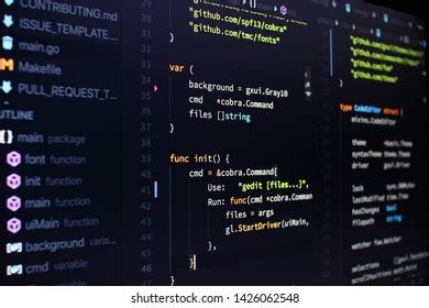 Programmers Text Editor Showing Source Code Stock Photo 1426062548