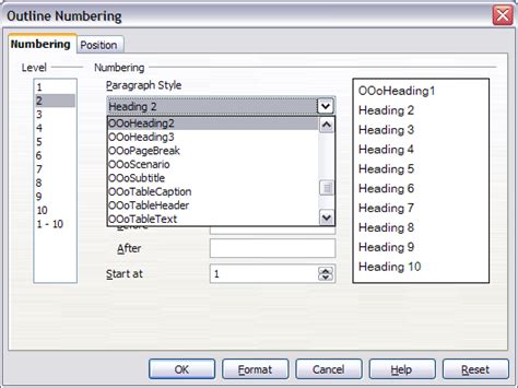 Defining A Hierarchy Of Headings Apache Openoffice Wiki