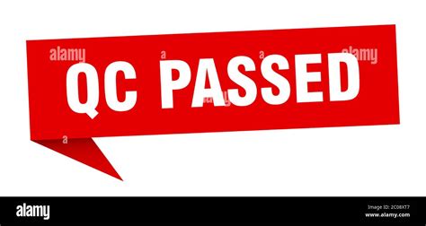 Qc Passed Banner Qc Passed Speech Bubble Qc Passed Sign Stock Vector