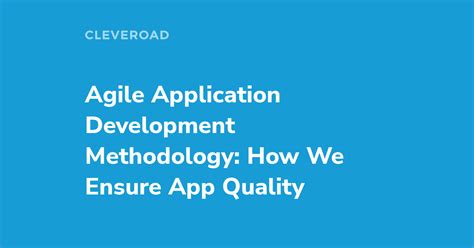 Agile Methodology For Mobile Application Development