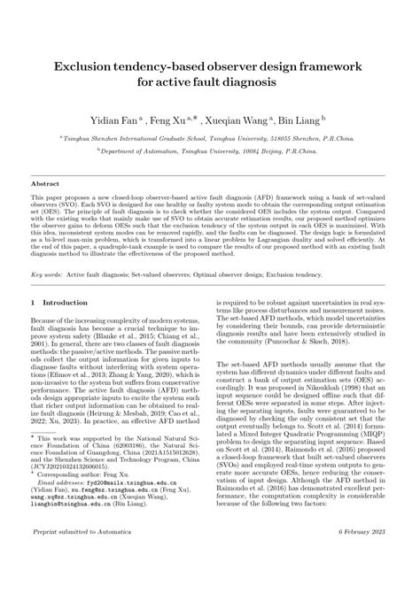 Pdf Exclusion Tendency Based Observer Design Framework For Active