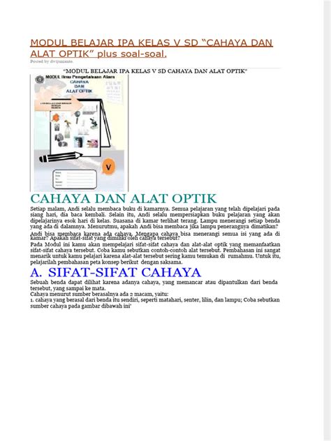 Pdfslide Tips Modul Belajar Ipa Kelas V Sd Pdf Griya And Taman