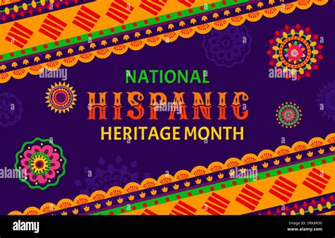 National Hispanic Heritage Month Festival Flyer With Ethnic Floral
