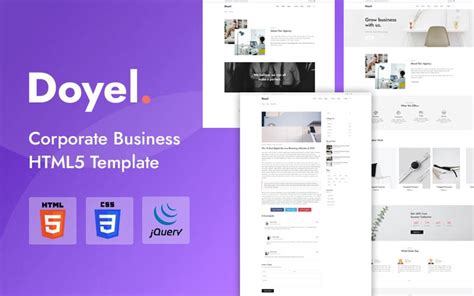 Doyel Corporate Minimal Html5 Template Templatemonster