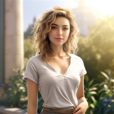 Premium Photo Elegance Illustrated Beautiful Woman Portrait