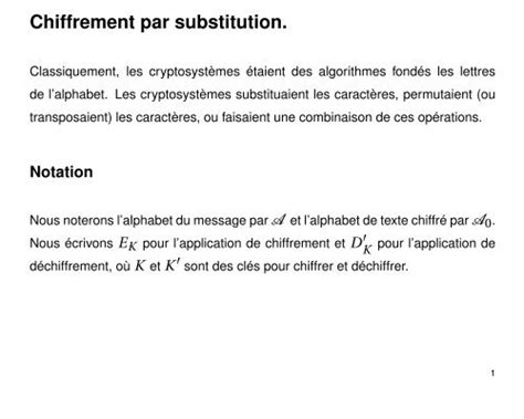 Chiffrement Par Substitution
