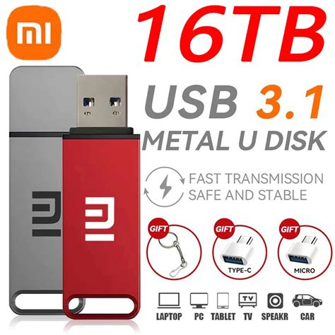 샤오미 금속 정품 U 디스크 방수 고속 펜 드라이브 U 플래시 드라이브 Usb 31 휴대용 Ssd 노트북 컴퓨터용