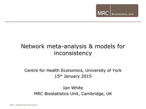 network meta analysis and models for inconsistency pptx smoking