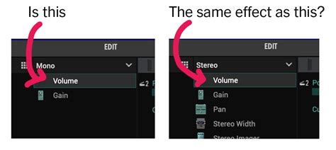 Is An Effect That Appears Under Both Stereo And Mono The Same Block Or Different I Want To