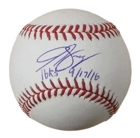 Jon Gray Autographed Colorado Rockies Oml Baseball 16ks 91716 Jsa 16872 Denver Autographs