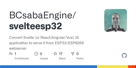 Github Bcsabaenginesvelteesp32 Convert Svelte Or Reactangularvue