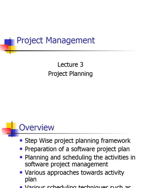 Chapter 2 Project Planning Pdf Project Management Computing