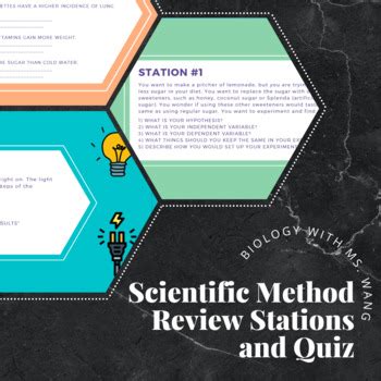 BUNDLE Scientific Method Review Stations Quiz By Biology With Ms Wang
