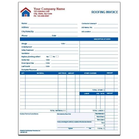 Printable Roofing Invoices Printable Invoice Template