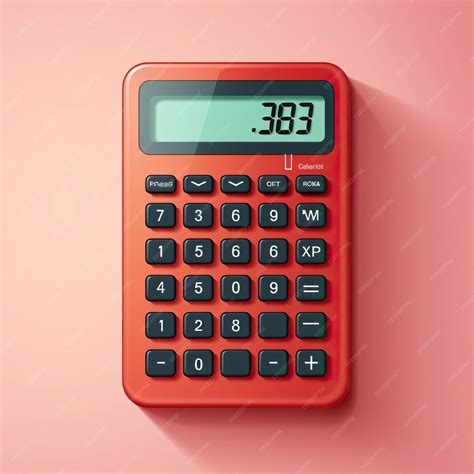Premium Vector Red Color Calculator Gradient Vector White Background Iso