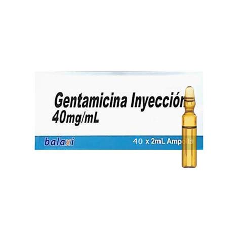 Gentamicina Ampolla 40mg2ml Imiv Balaxi Farmadon La Farmacia De