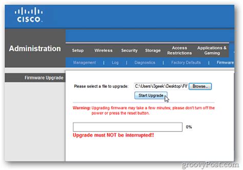 Cisco Linksys Router How To Upgrade The Firmware