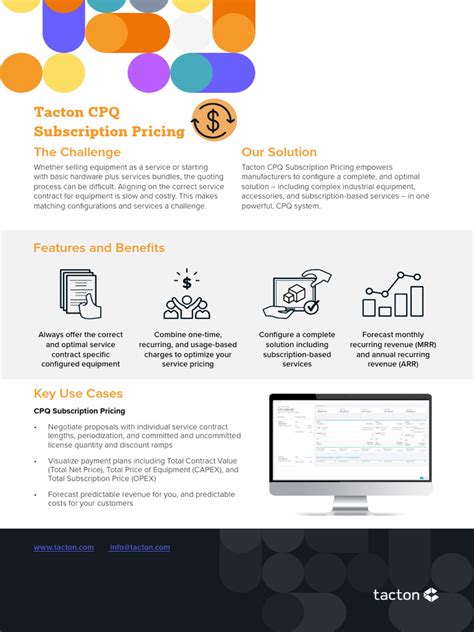 Tacton Cpq Subscription Pricing Pdf