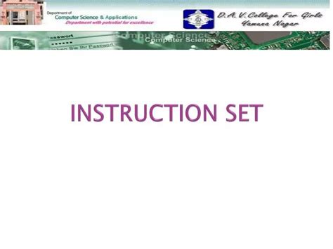 PPT INSTRUCTION SET PowerPoint Presentation Free Download ID