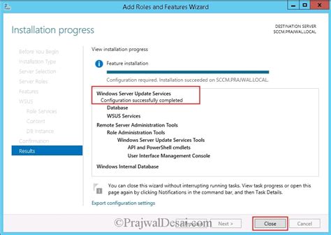 how to install wsus for sccm sup role configmgr