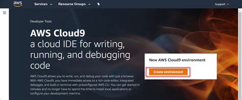 Aws Cloud9 Ide Wild Rydes Web Application