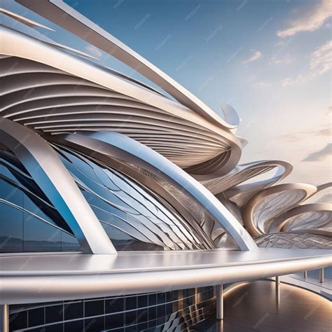 Premium Ai Image Curve Roof Parametric Architecture Design Architecture Futuristic Art