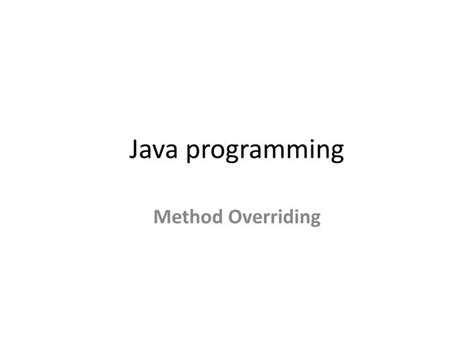 Ppt Java Programming Powerpoint Presentation Free Download Id2669057