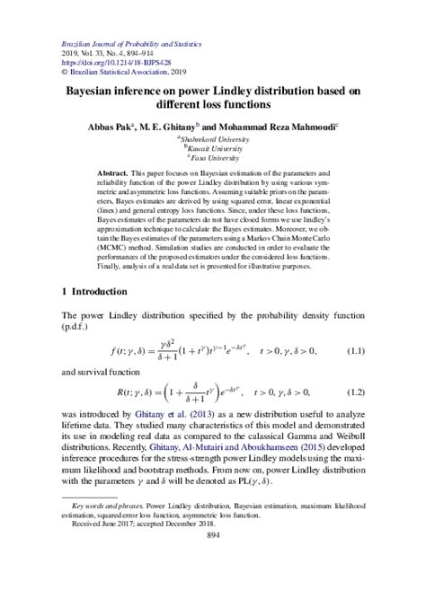 pdf bayesian inference on power lindley distribution based on
