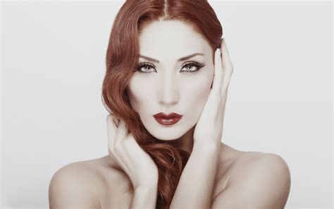 Girl Redhead Portrait Makeup Wallpaper 1680x1050 19751