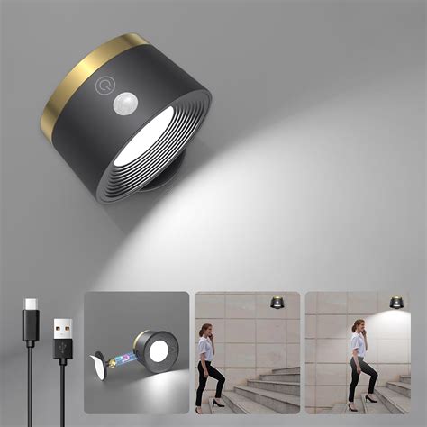Moobibear Motion Sensor Wall Light Indoor Mah Rechargeable Battery Operated Led Wall Light