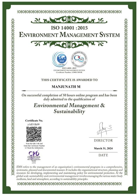 Manjunath M Manjunath M On Linkedin I Like To Share My Iso 14001 2015