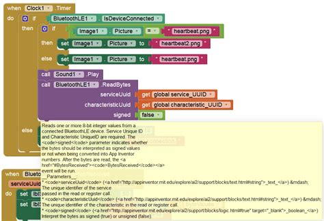 reading ble service in appinventor mit app inventor help mit app