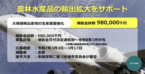 【農業者・商社・流通事業者等、輸出関係者向け】 令和6年度農林水産物・食品輸出促進緊急対策事業「gfp大規模輸出産地生産基盤強化プロジェクト」公募開始のお知らせ マイファーム