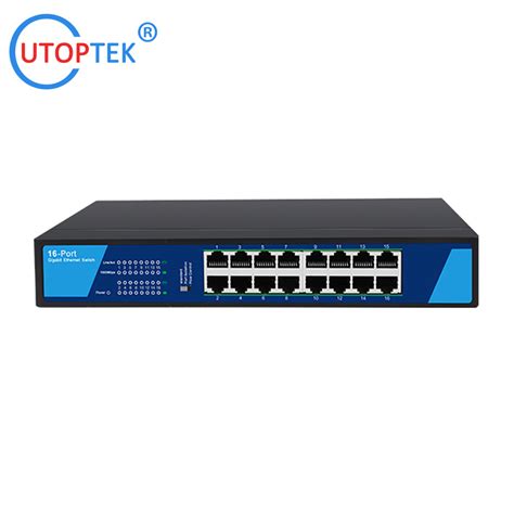 Unmanaged Ethernet Switch 16 10 100 1000base Tx Rj45 Port Auto Mdi