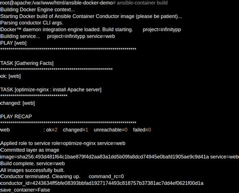 how does ansible provision docker container