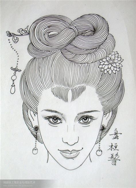 古代头饰简笔画 女性 古代头饰简笔画 伤感说说吧