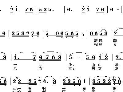 再见了 大别山 关贵敏 歌谱 简谱