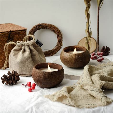 Natural Coconut Shell Candle Up To 25 Off Free Delivery