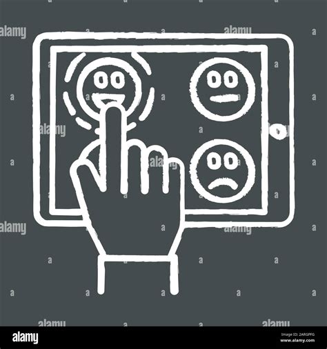 Online Survey Chalk Icon Share Feedback Choosing Positive And Negative Option Hand Picking