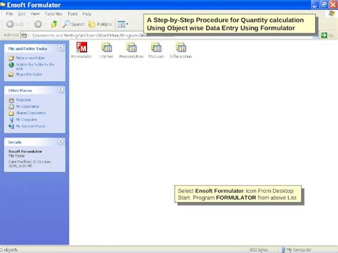 Ppt A Step By Step Procedure For Quantity Calculation Using Object Wise Data Entry Using