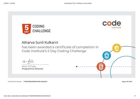 Codeinstitute Atharva Kulkarni