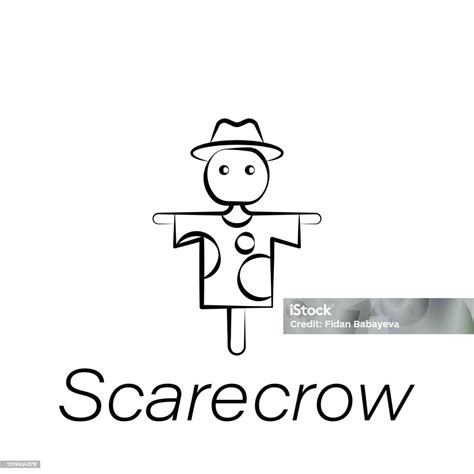 허수 아비 손 그리기 아이콘입니다 농업 그림 아이콘의 요소입니다 기호와 기호는 웹 로고 모바일 앱 Ui Ux에 사용할 수