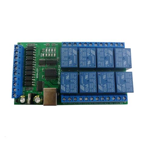 Channel USB Relay Module DC V V UART RS Switch Board