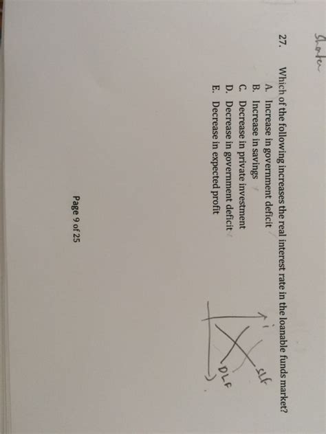 Solved 27 Which Of The Following Increases The Real