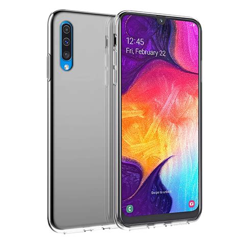 CASEWIN For Samsung Galaxy A50 Case Transparent Silicone Shockproof Soft TPU Back Cover For