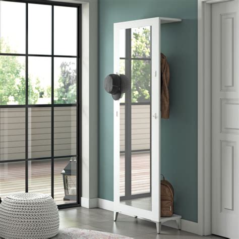 Full Length Mirror With Coat Hooks Jacket