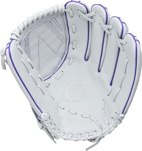 Wilson 2026 A500 Siren Fastpitch Softball Gloveswhitepurpleseafoam