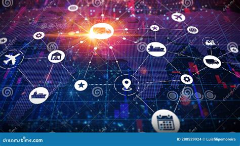 Supply Chain Management Scm Conceptual Illustration Stock Illustration Illustration Of