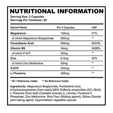 Supplement Needs Sleep Stack 120 Capsules Shapeshifter Nutrition